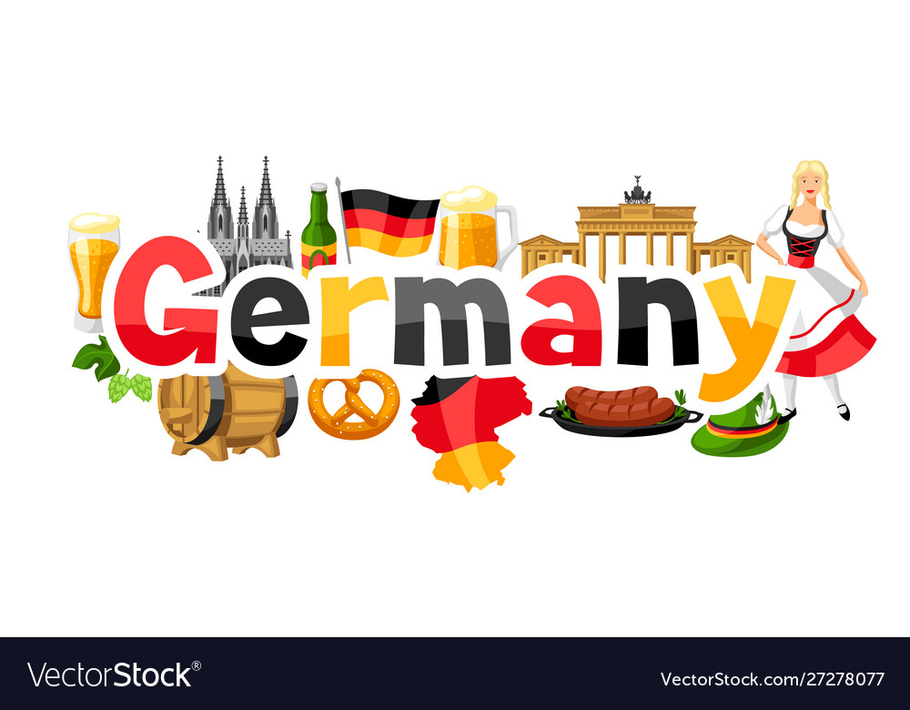 German background design germany national Vector Image