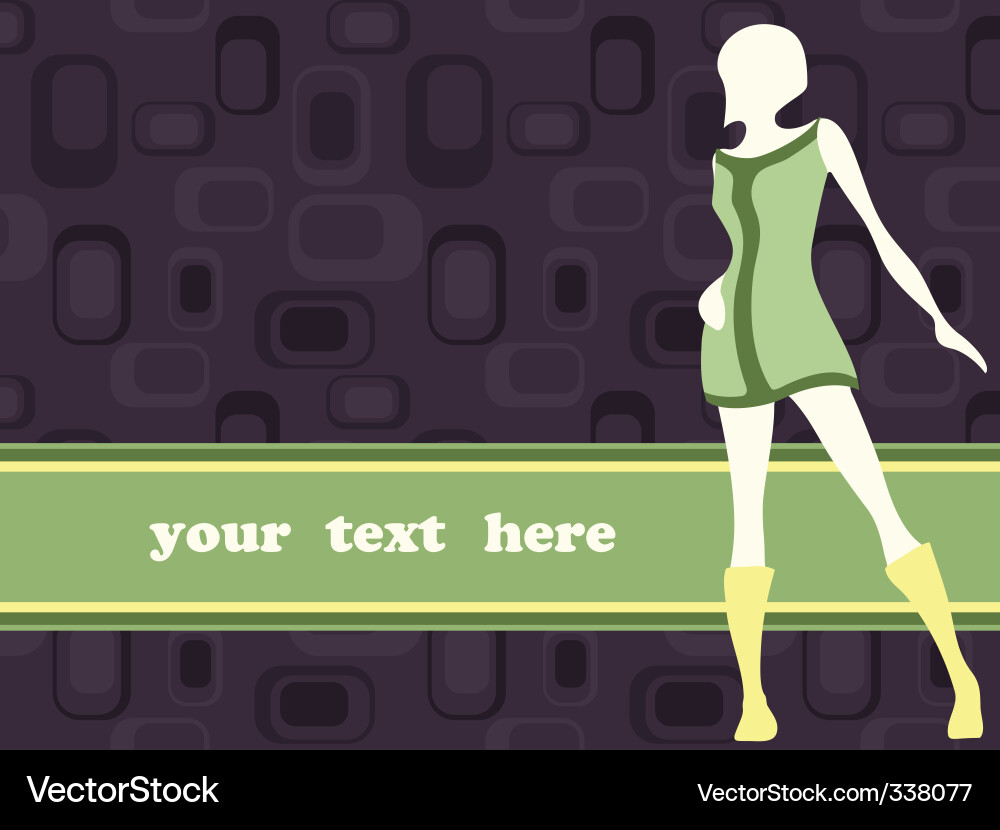 Girl and banner Royalty Free Vector Image - VectorStock