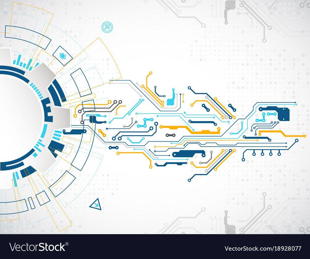 Hi-tech digital technology and engineering theme Vector Image