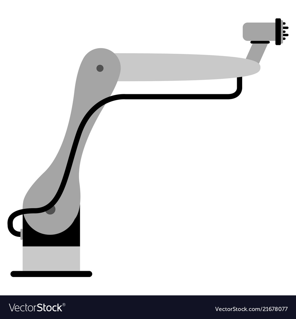 Isolated robotic arm icon Royalty Free Vector Image