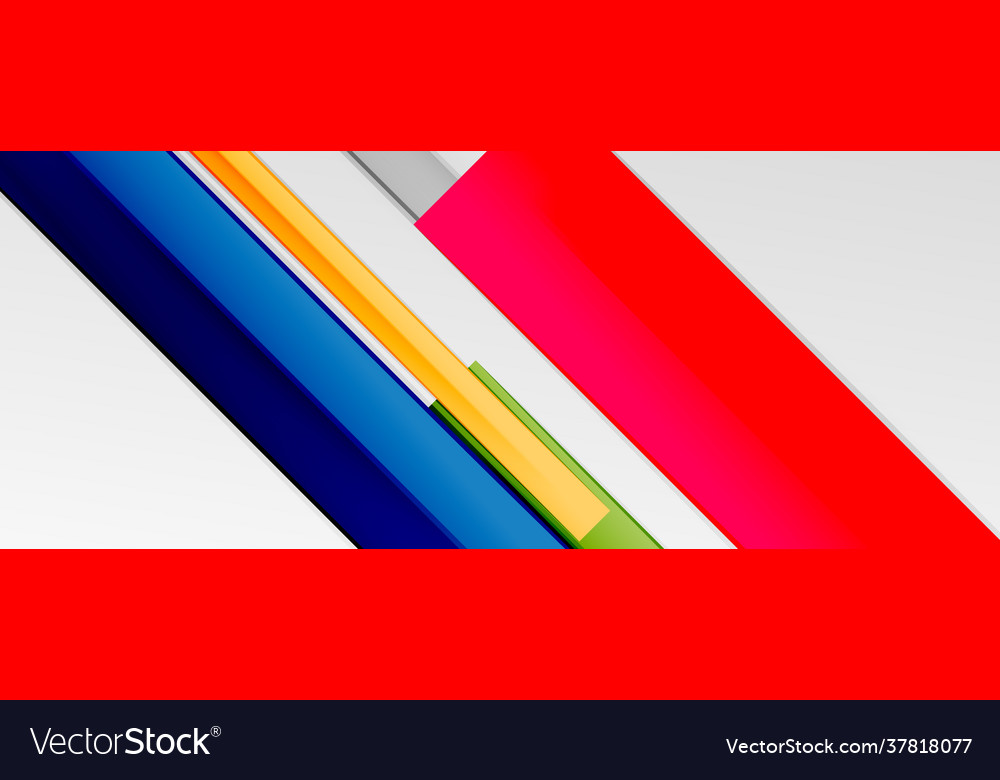 Multicolored lines background design template Vector Image