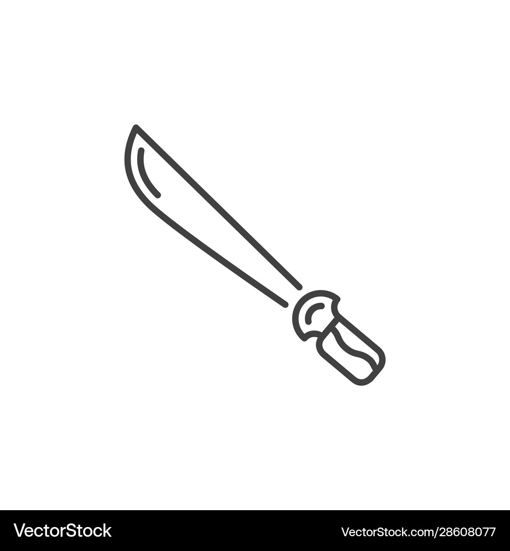 Old saber concept simple icon in outline Vector Image