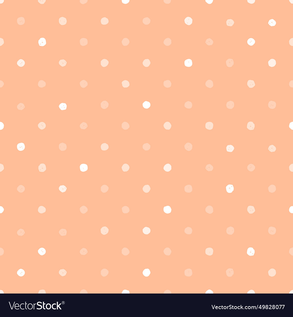 Peach fuzz polka dot pattern seamless background Vector Image
