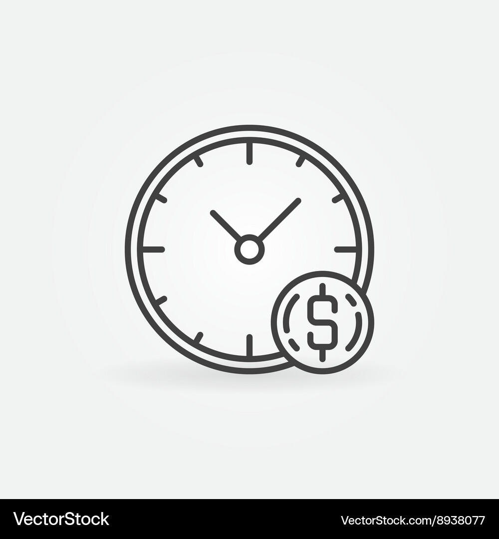Time & Money Icon Royalty Free Vector Image