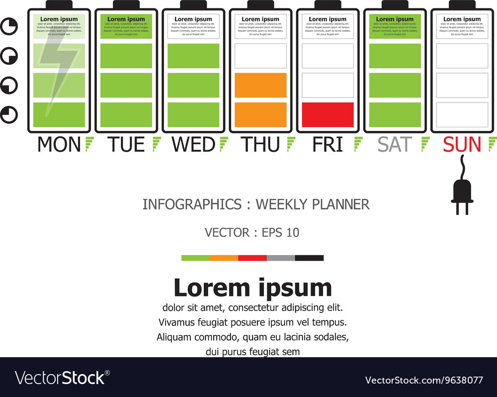 Weekly plan template Royalty Free Vector Image
