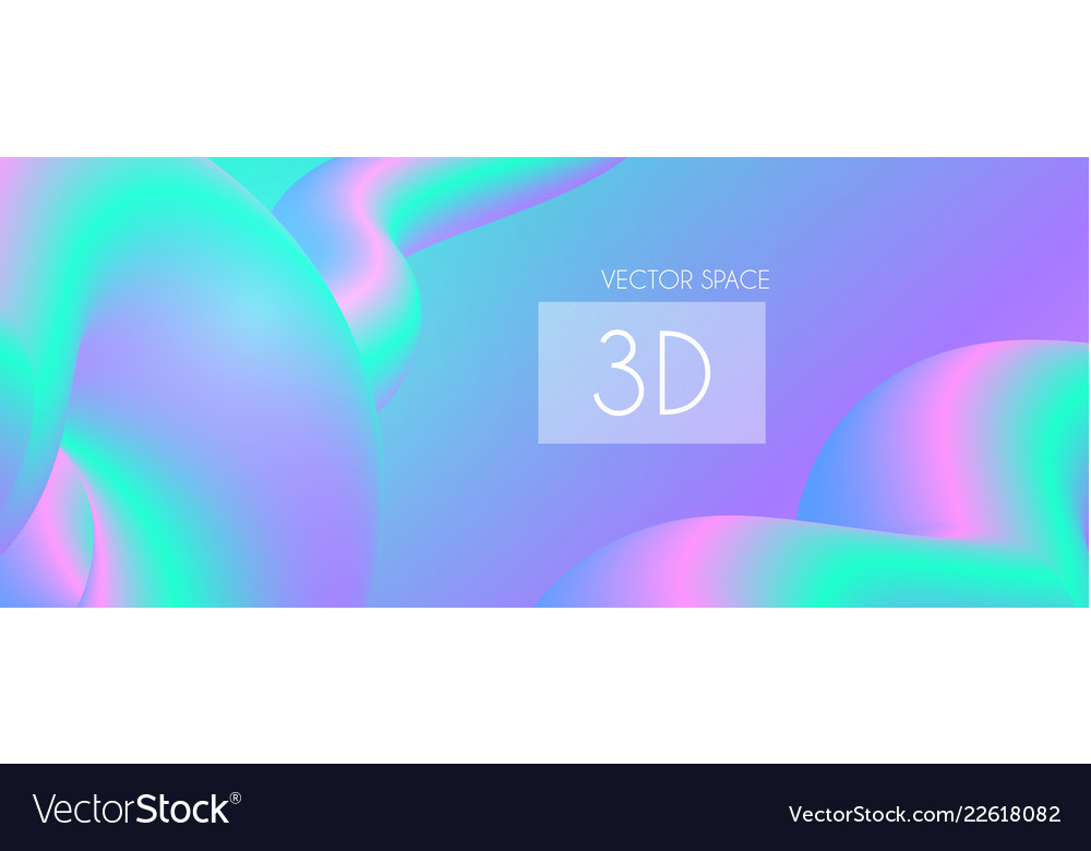 3d gradient design colorful abstract composition Vector Image