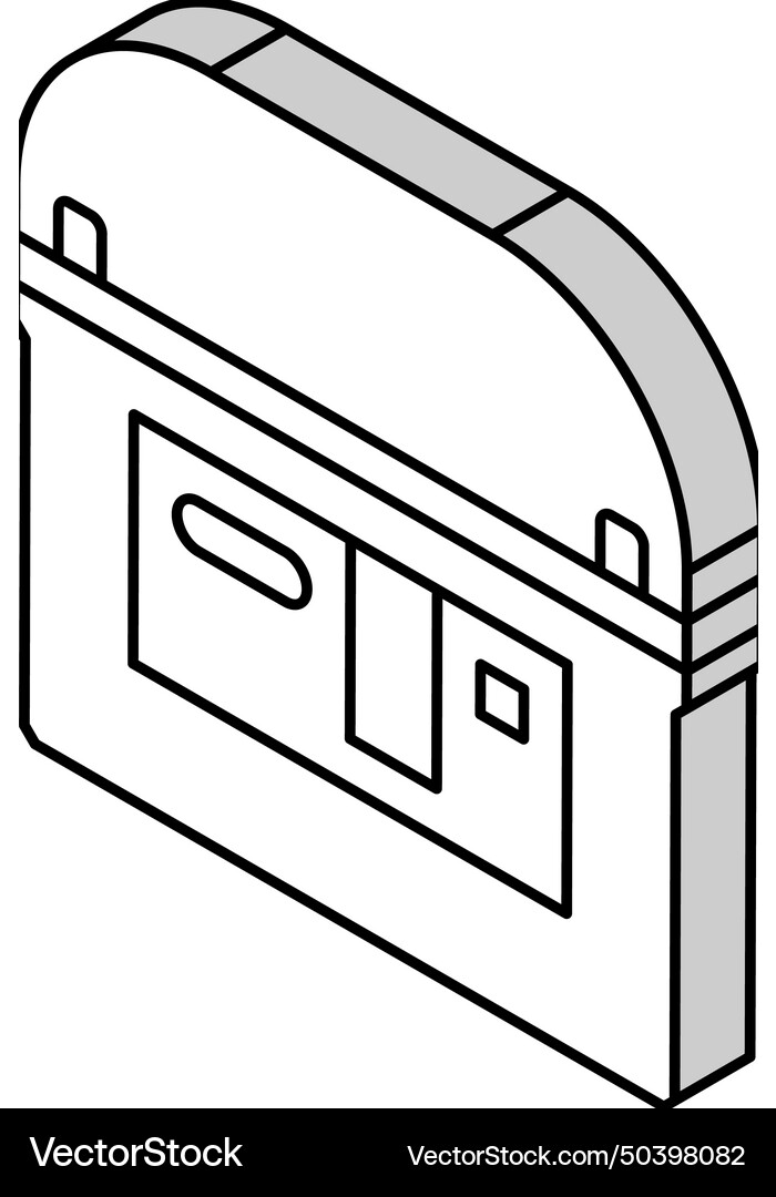 Absorbent glass mat battery agm isometric icon Vector Image