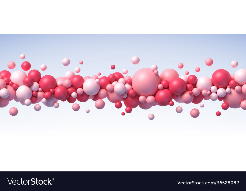 Abstract composition with flying balls in Vector Image