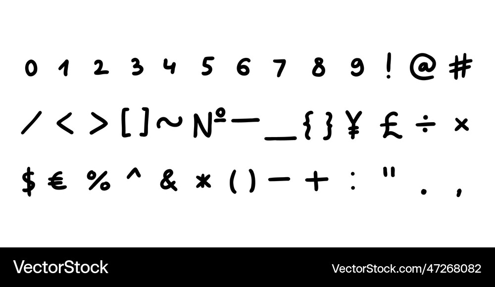 Black special mathematical and other symbols Vector Image