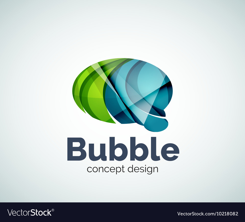 Bubble logo template Royalty Free Vector Image