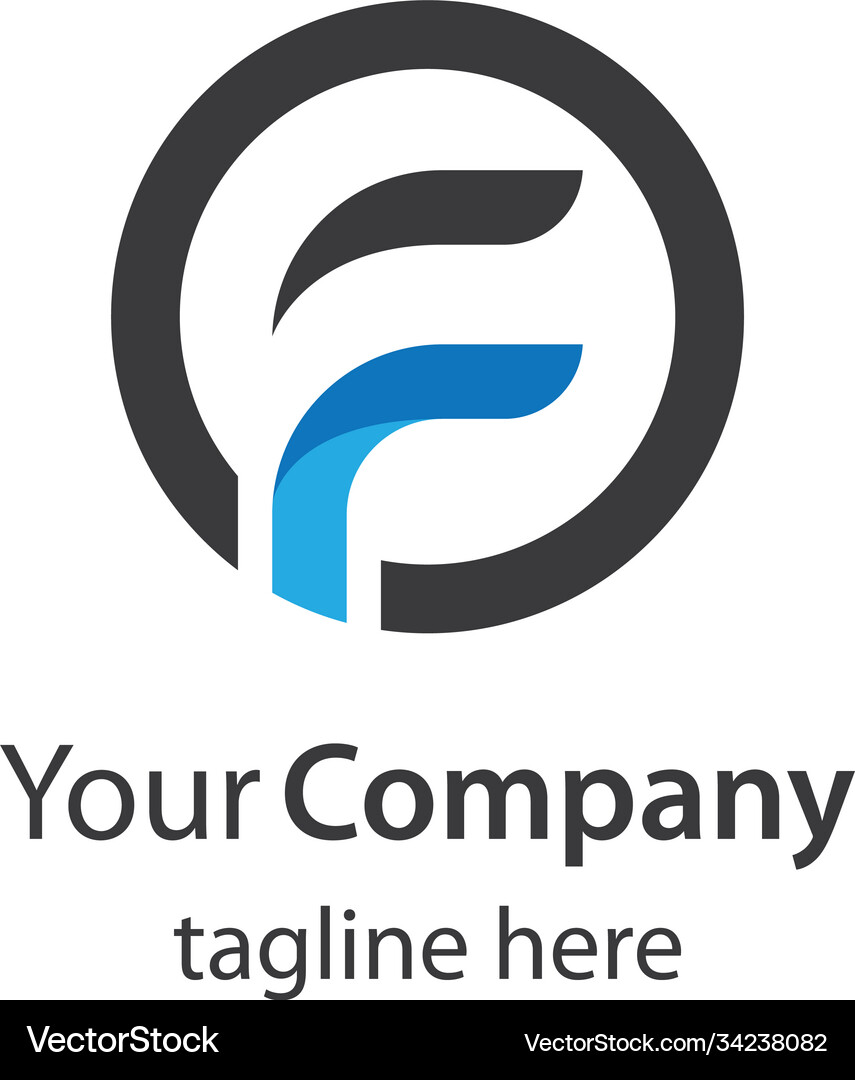 Letter f logo images Royalty Free Vector Image