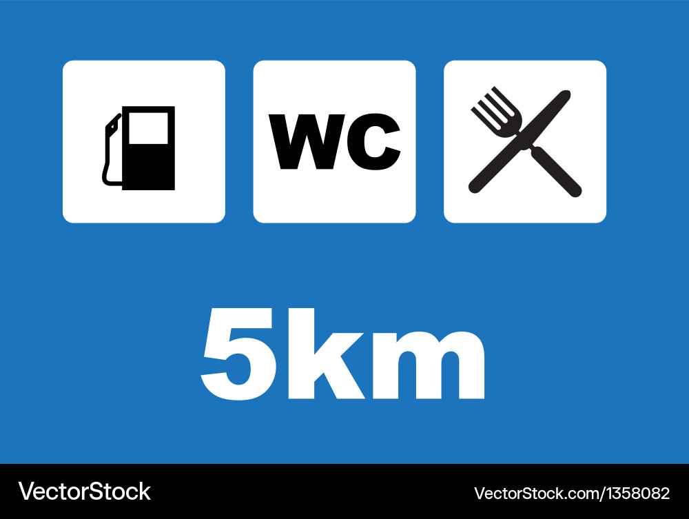 Road signs of rest Royalty Free Vector Image - VectorStock