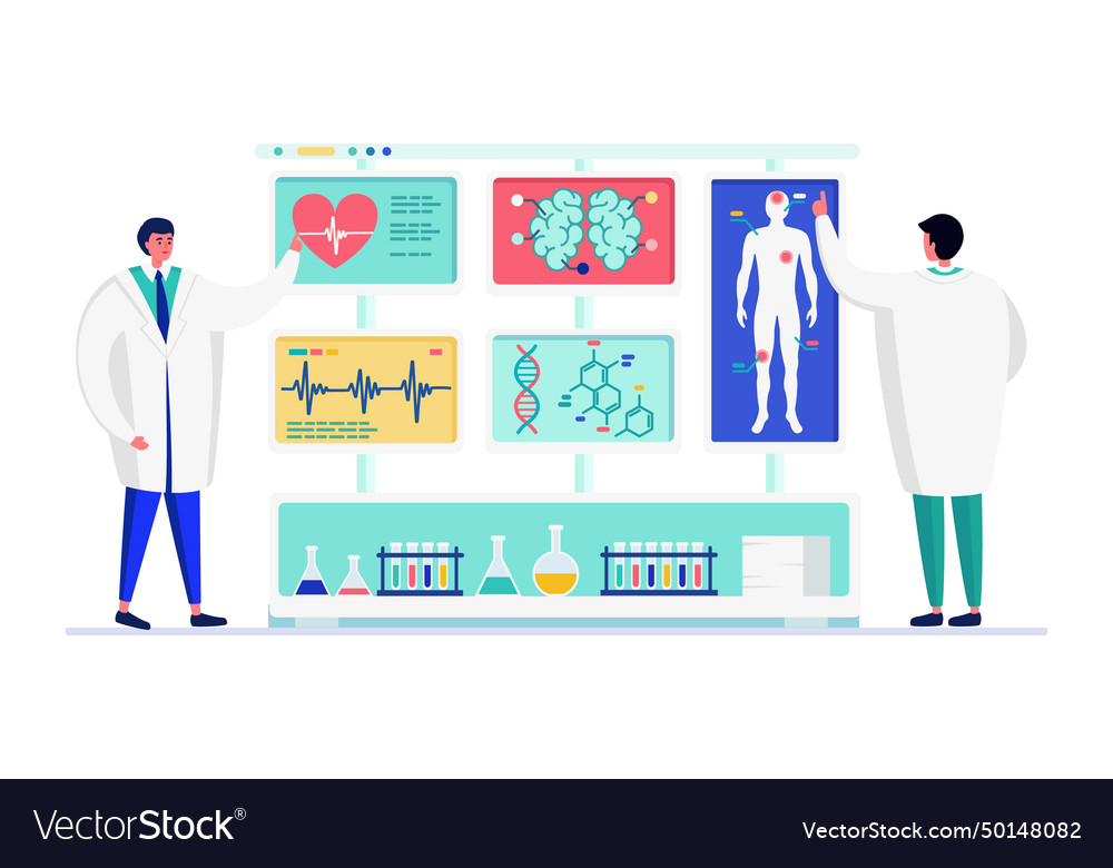 Scientist people in innovation laboratory Vector Image Scientist people in innovation laboratory Vector Image
