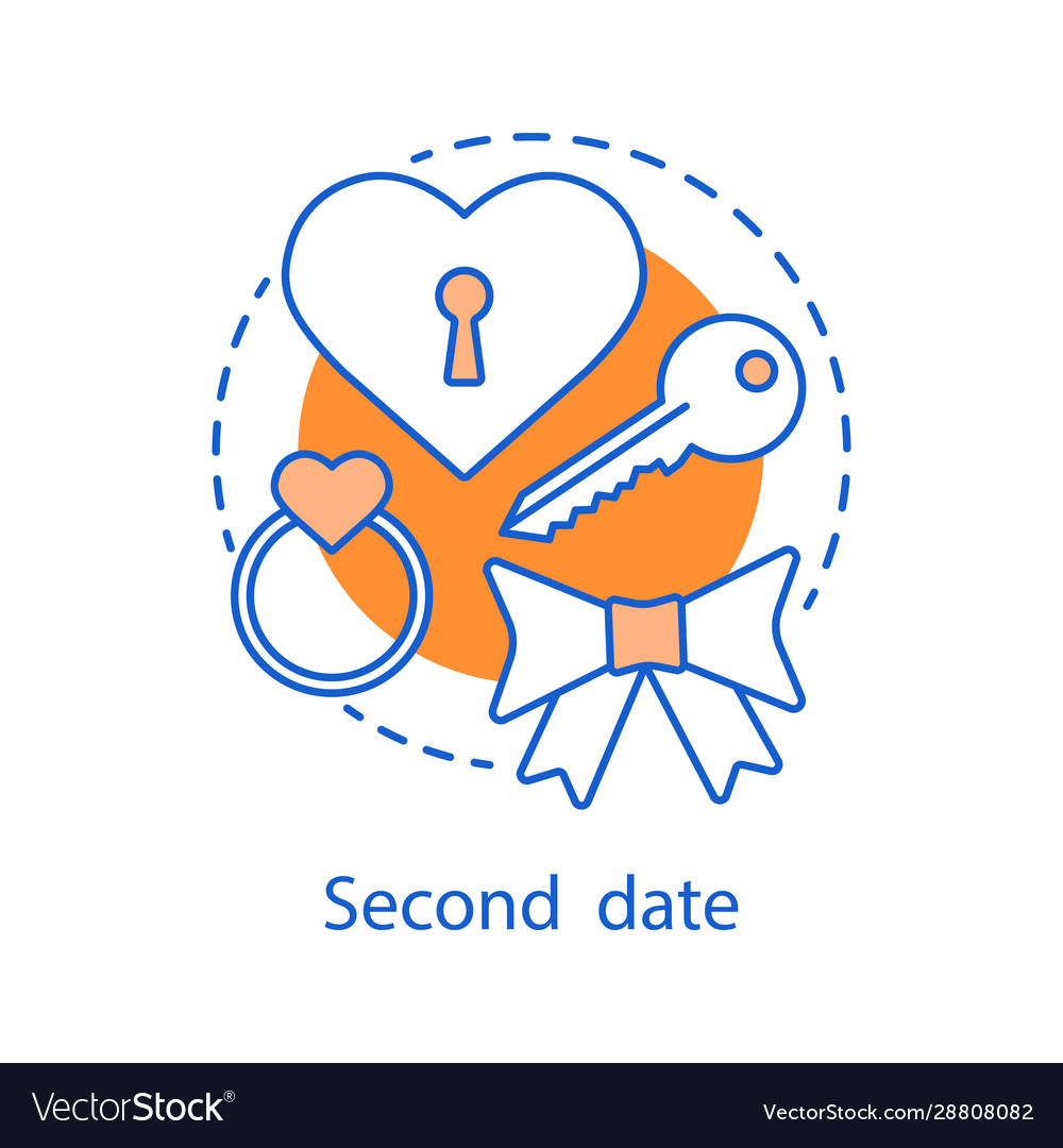 Second date concept icon Royalty Free Vector Image