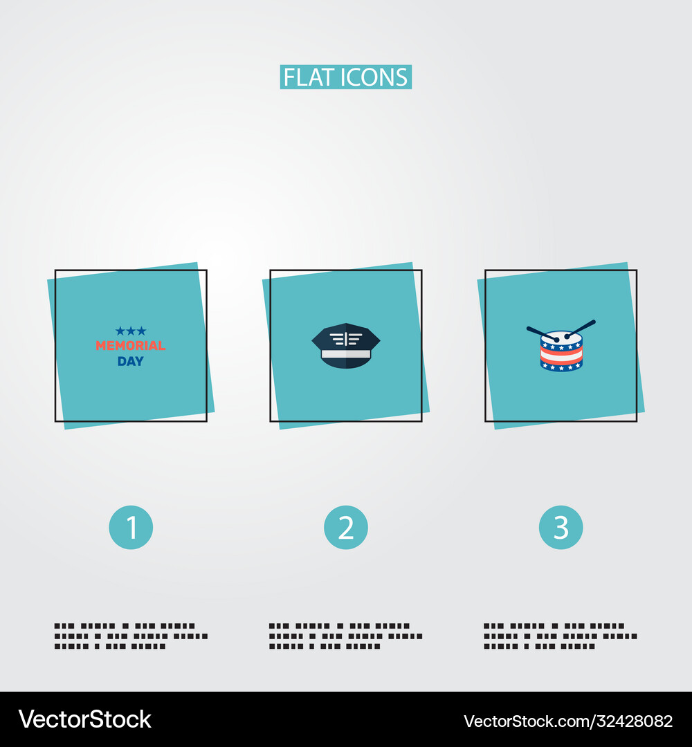 Set history icons flat style symbols Royalty Free Vector