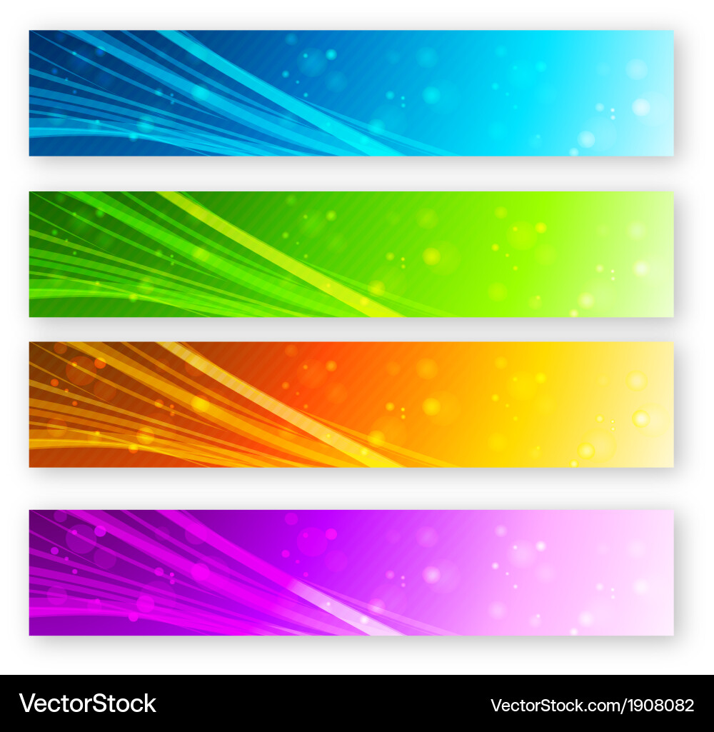Set of color banner Royalty Free Vector Image - VectorStock