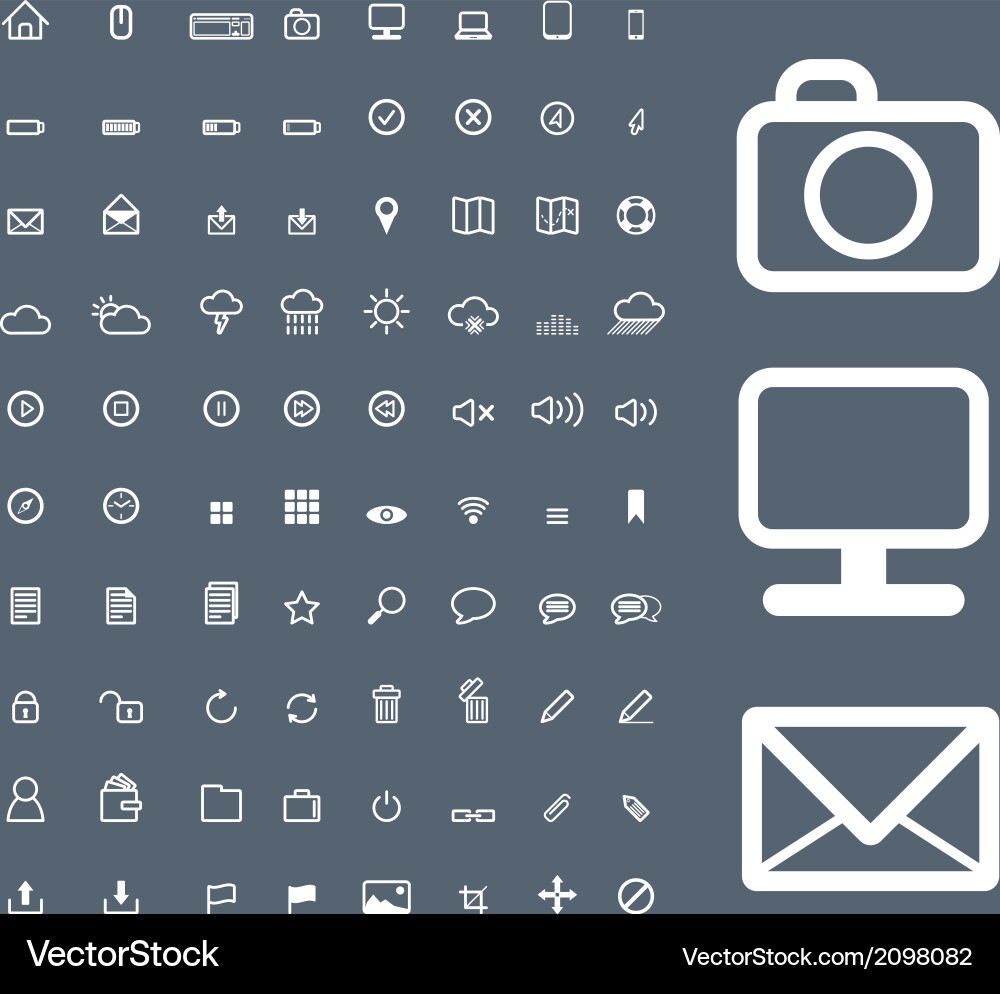 Set of universal icons 2 Royalty Free Vector Image