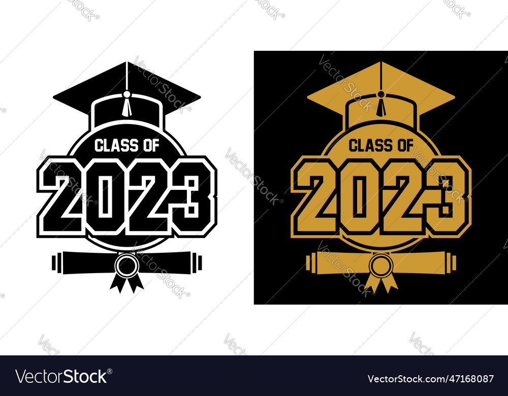 2023 graduate class logo Royalty Free Vector Image 2023 graduate class logo Royalty Free Vector Image