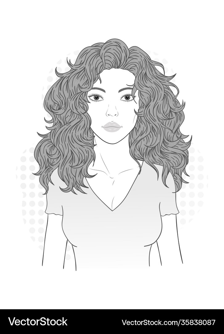 A beautiful young woman Royalty Free Vector Image