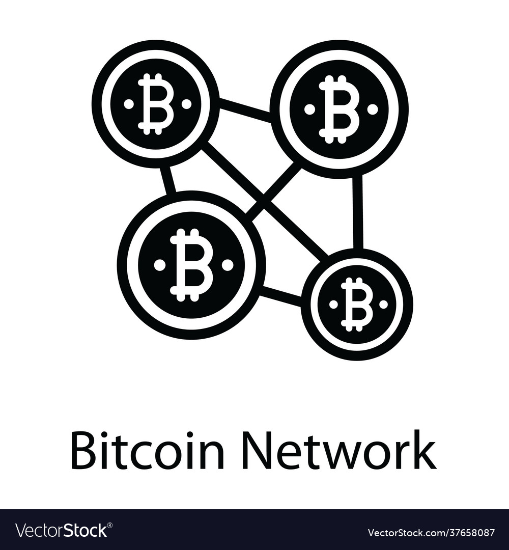 Bitcoin network Royalty Free Vector Image - VectorStock