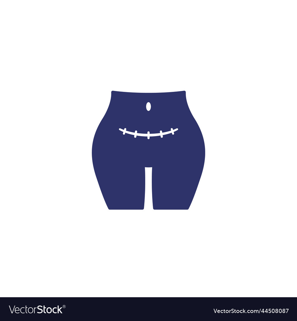 Cesarean section icon on white Royalty Free Vector Image