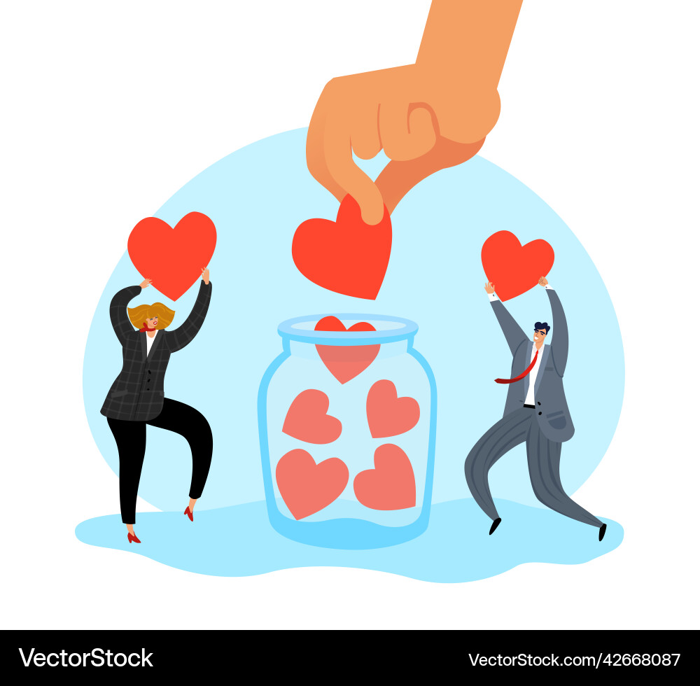 Charity support people social donations man Vector Image