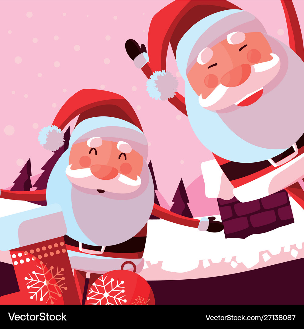 Christmas santa claus design Royalty Free Vector Image