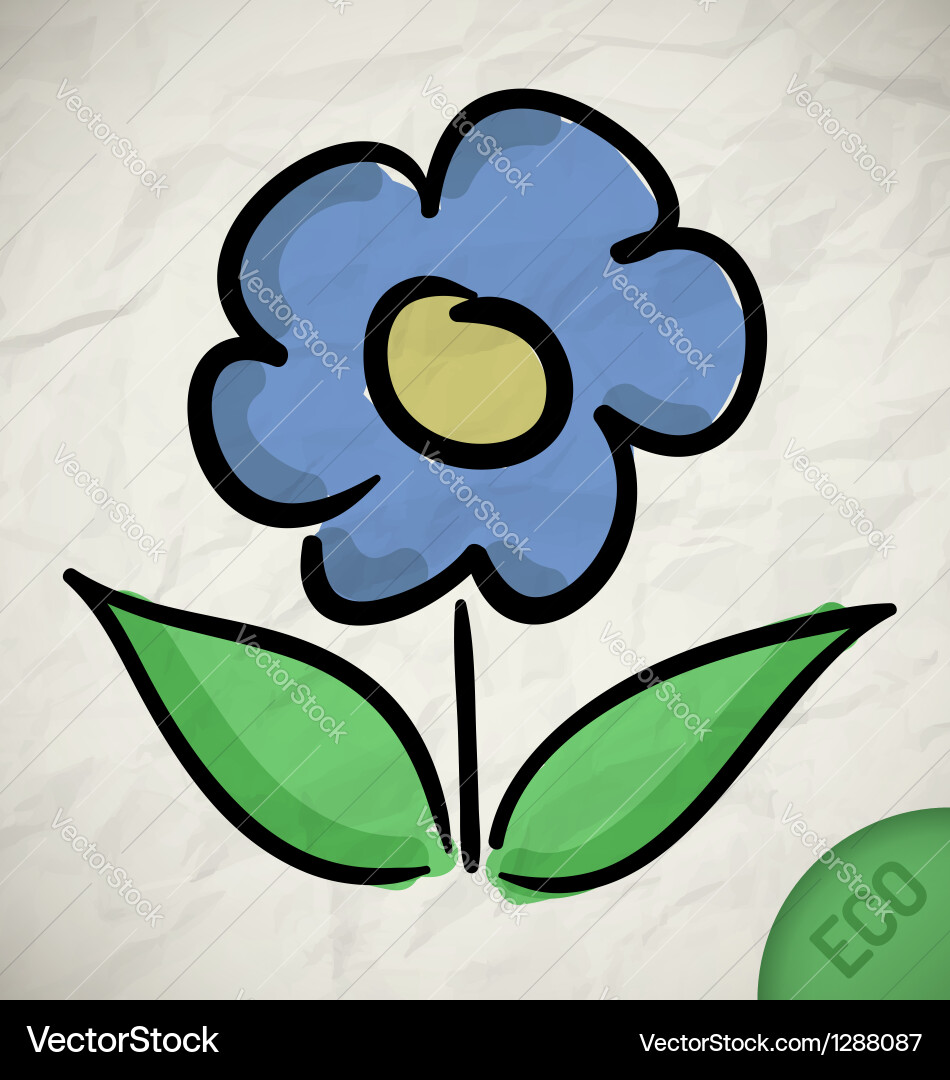 Flower eco Royalty Free Vector Image - VectorStock