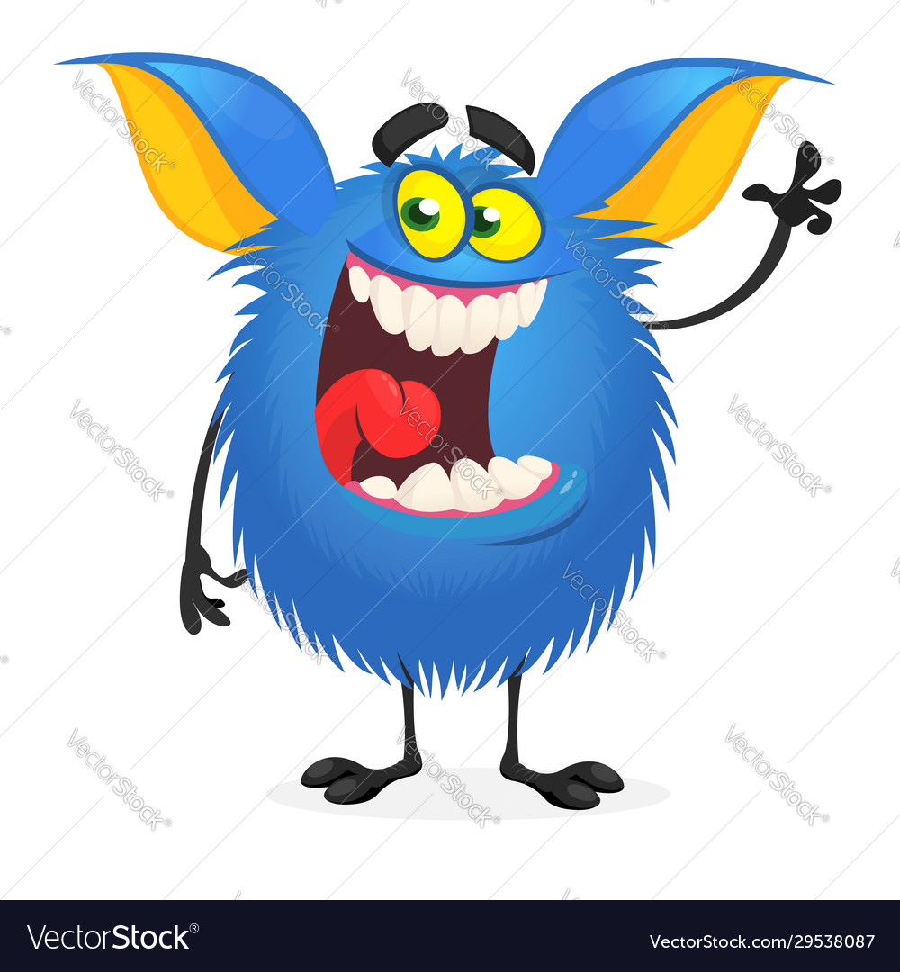 Funny cartoon monster halloween Royalty Free Vector Image