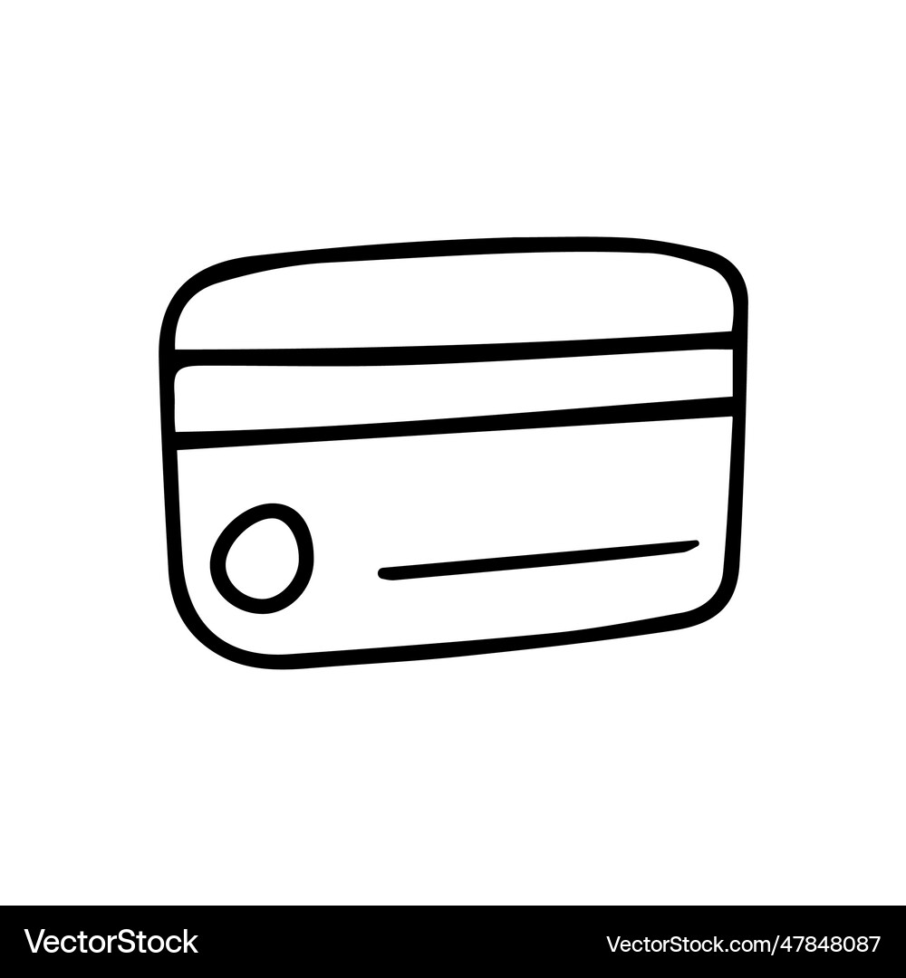 Hand drawn credit card doodle style i Royalty Free Vector