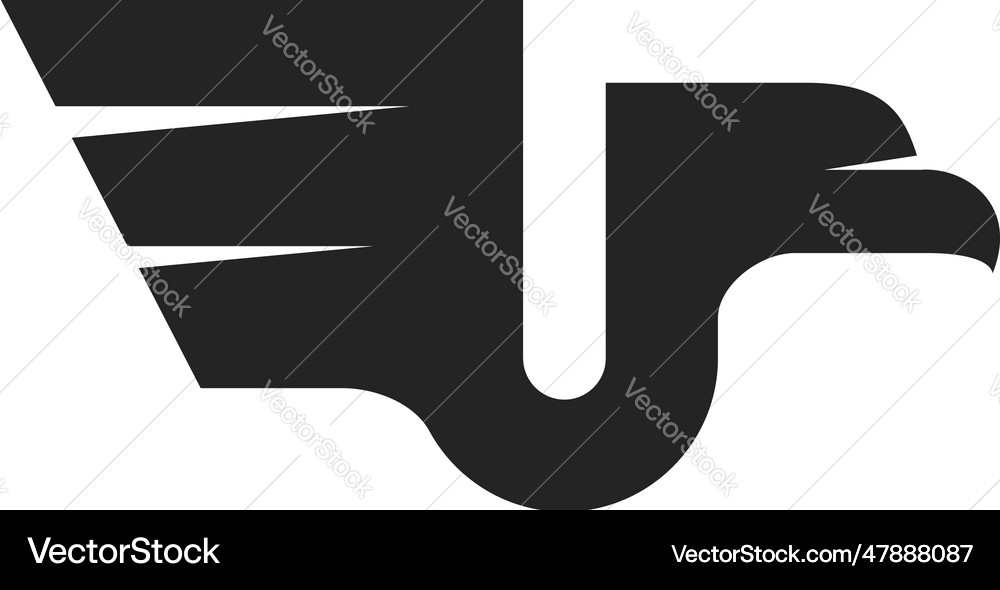 Hawk logo template icon brand identity isolated Vector Image