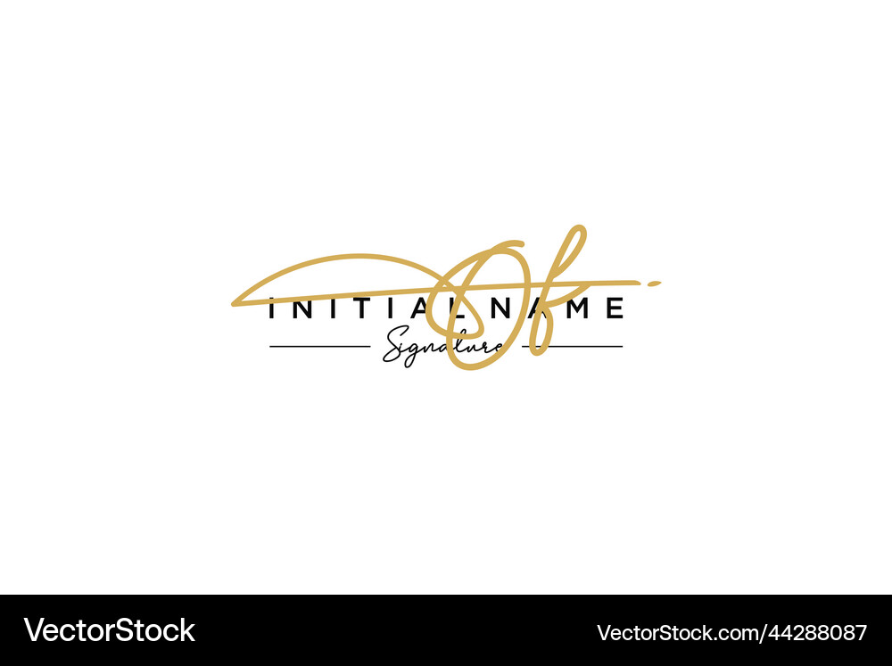 Initial of signature logo template hand drawn Vector Image