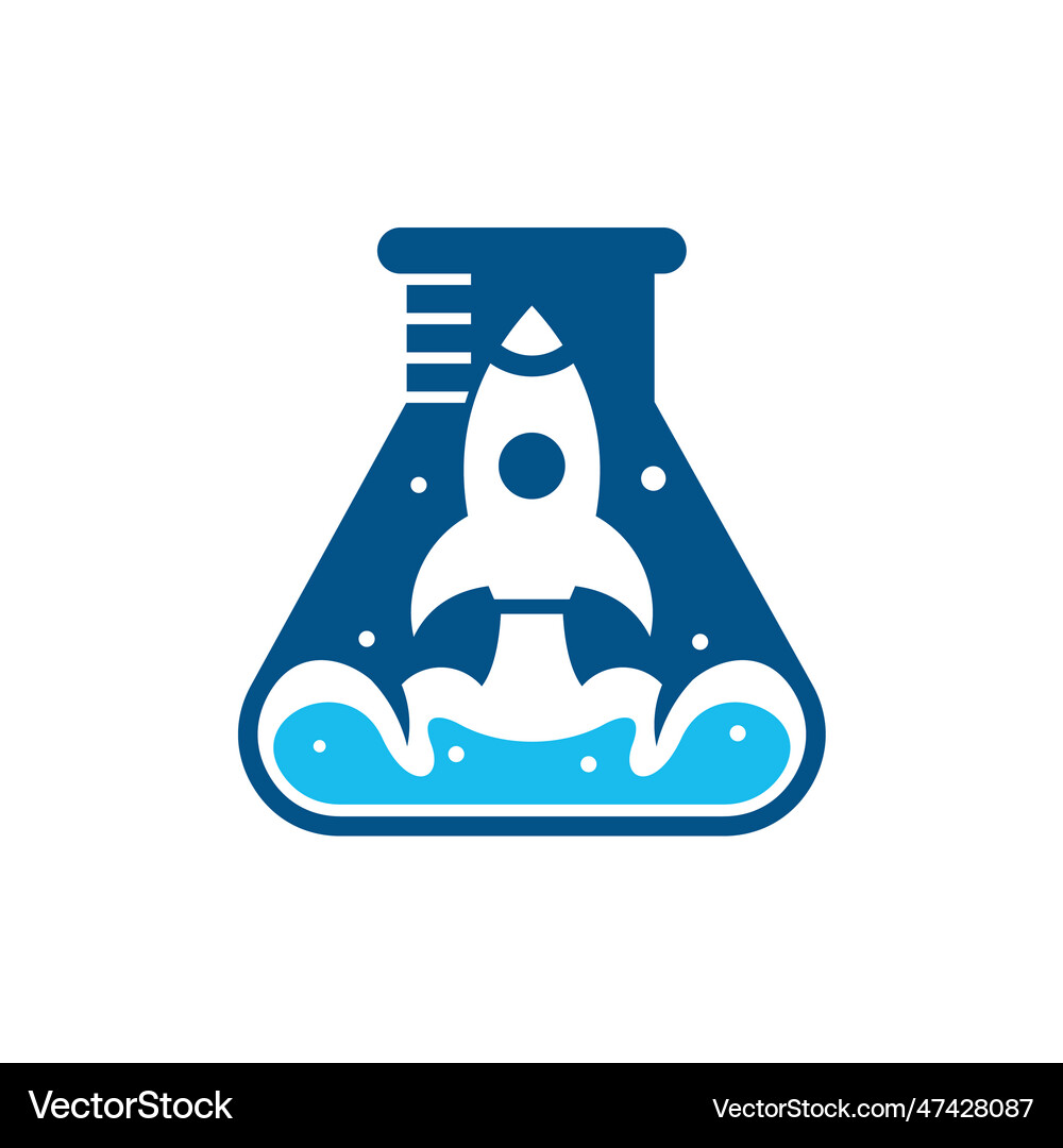 Lab rocket science logo design logo designs Vector Image