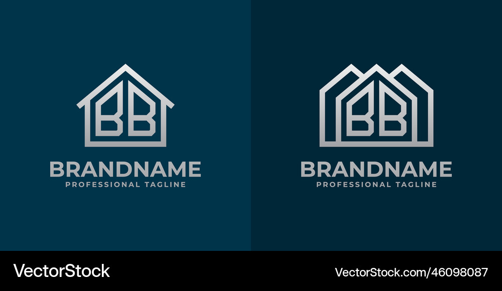 Letter bb home logo set suitable for any business Vector Image