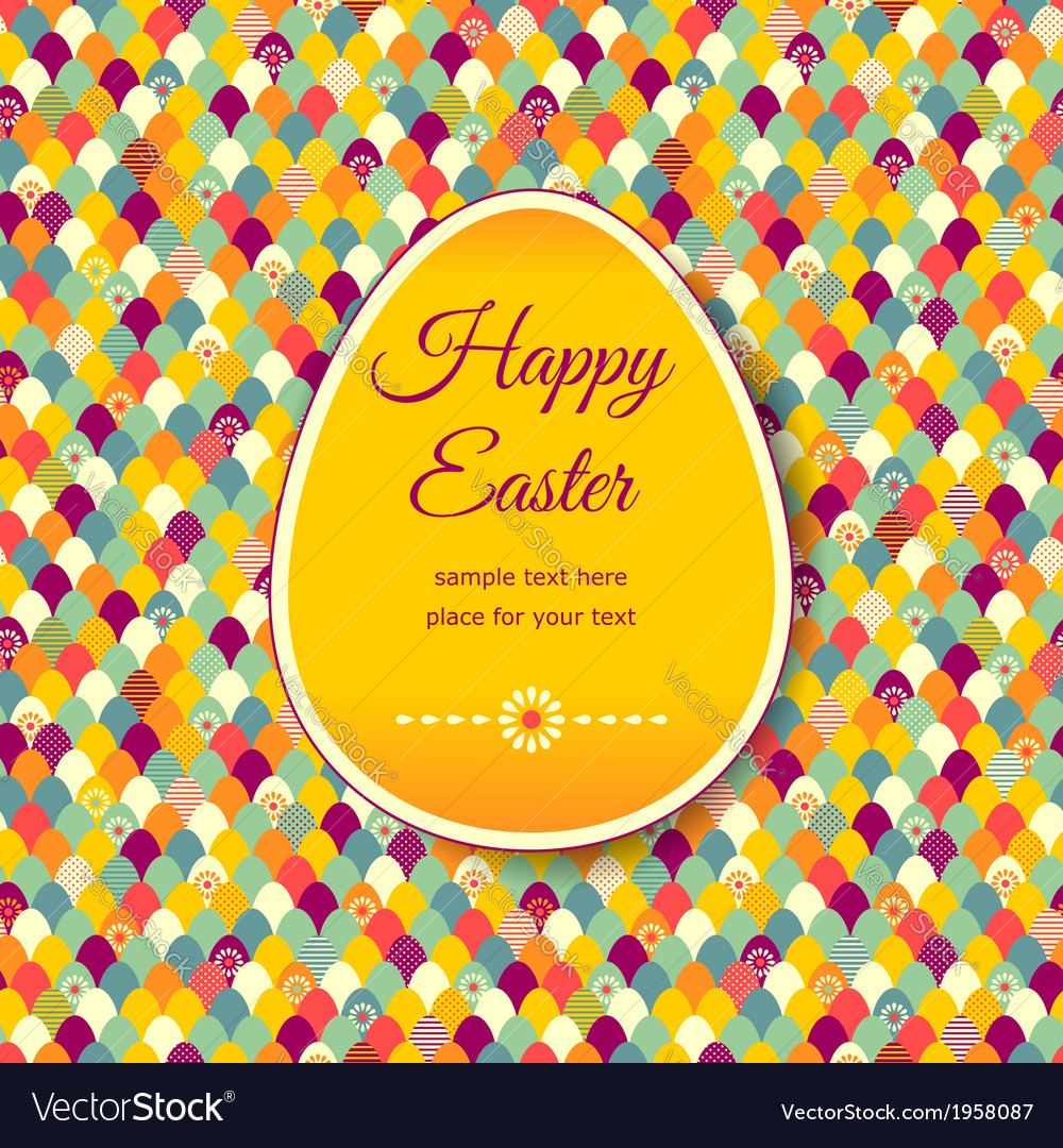 Pattern easter banner Royalty Free Vector Image