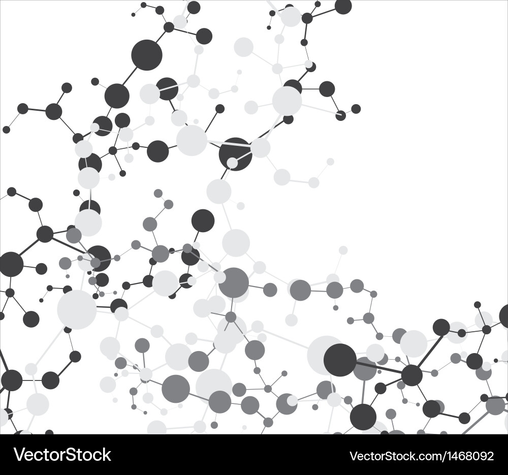 Abstract molecular structure background Royalty Free Vector