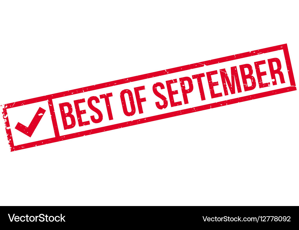 Best of september rubber stamp Royalty Free Vector Image