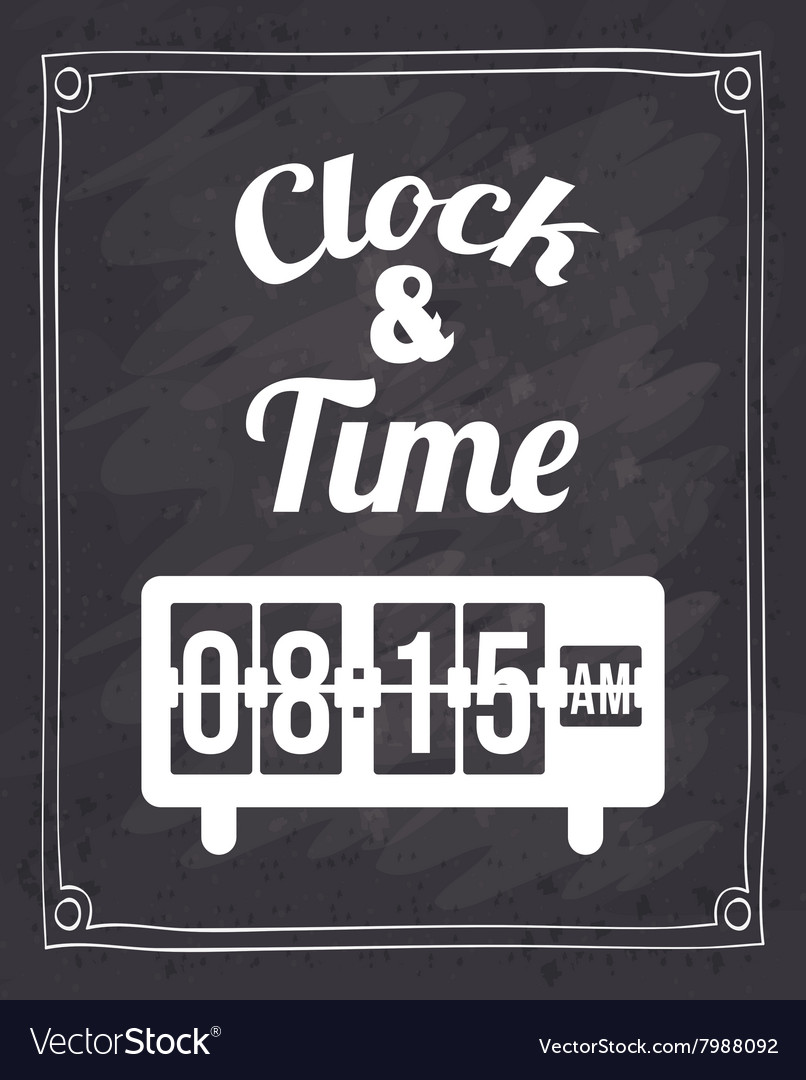 Clock and time design Royalty Free Vector Image