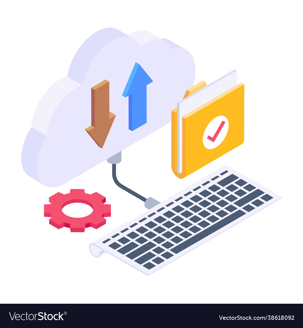 Cloud data transferring Royalty Free Vector Image