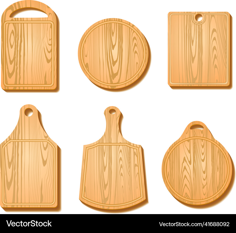 Cutting board icon set Royalty Free Vector Image
