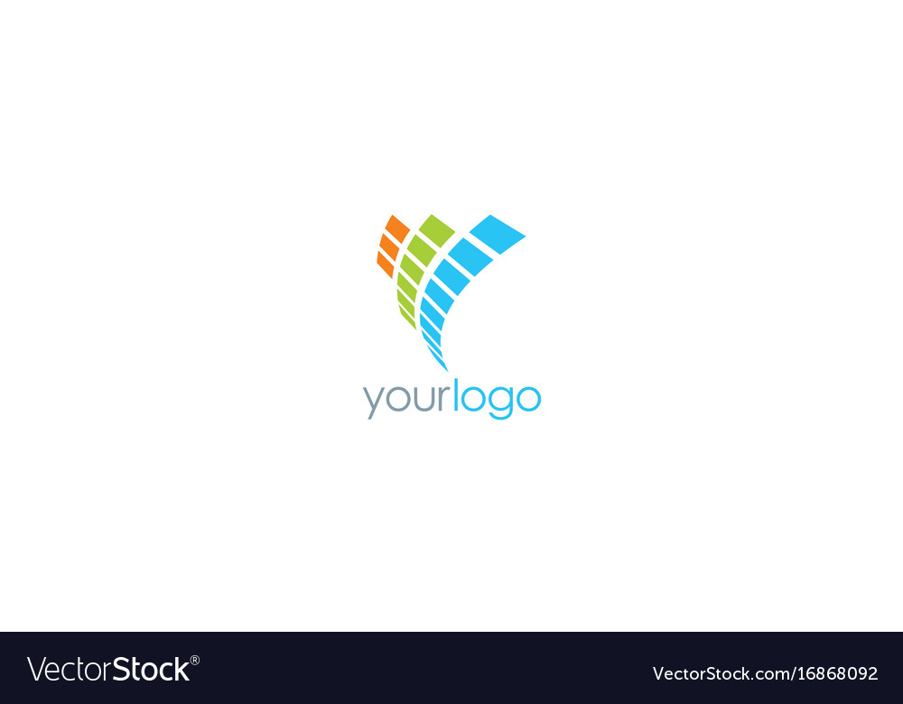 Digital loop technology logo Royalty Free Vector Image