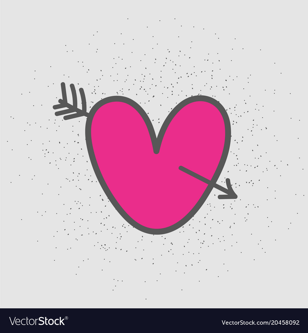 Hand drawn heard elements Royalty Free Vector Image