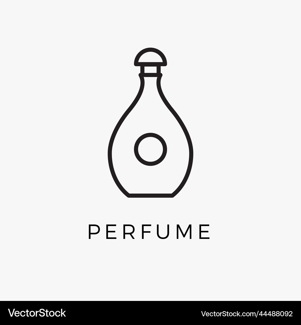 Perfume bottle line icon fragrance linear Vector Image