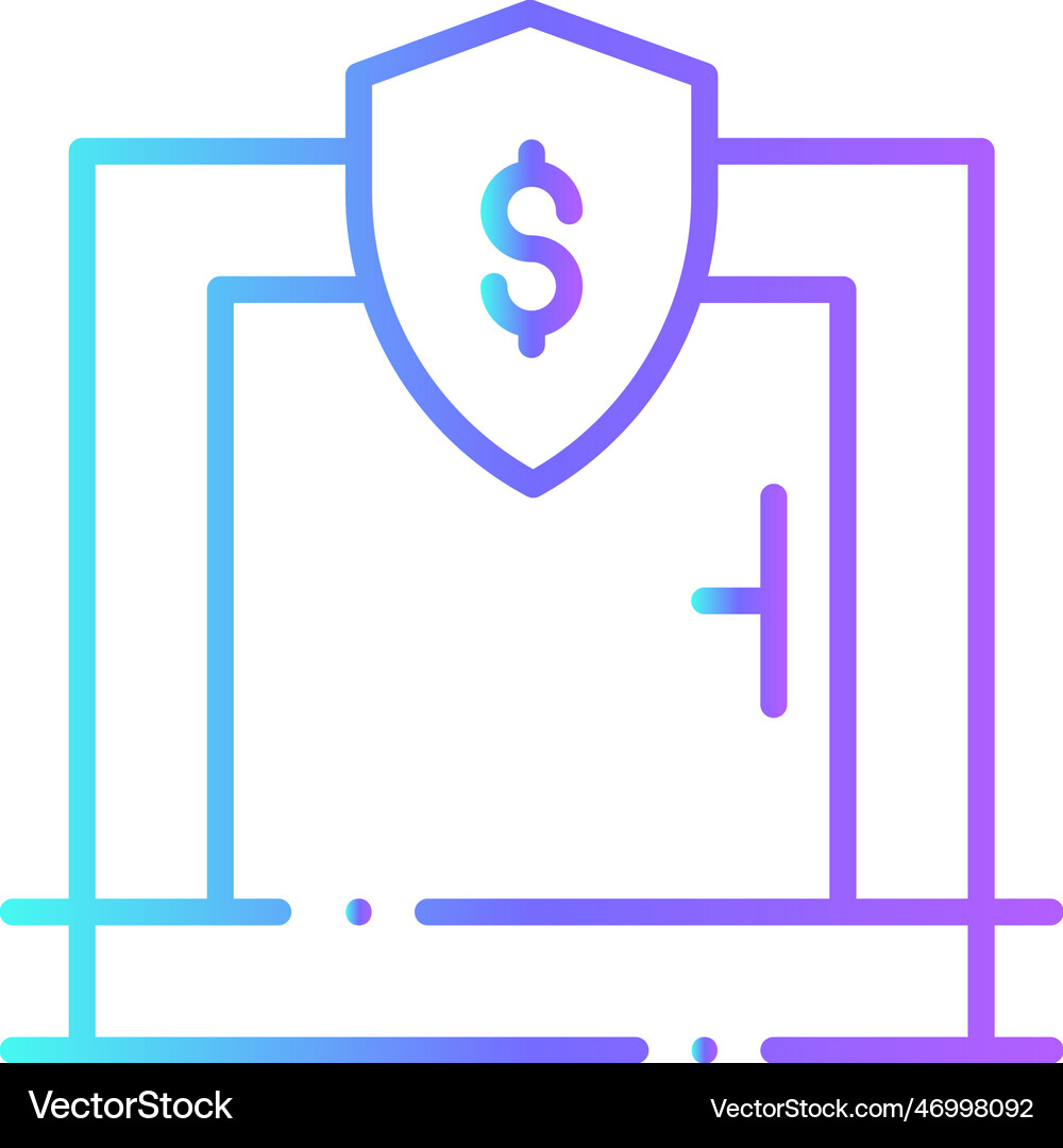 Safe finance icon with blue duotone style Vector Image