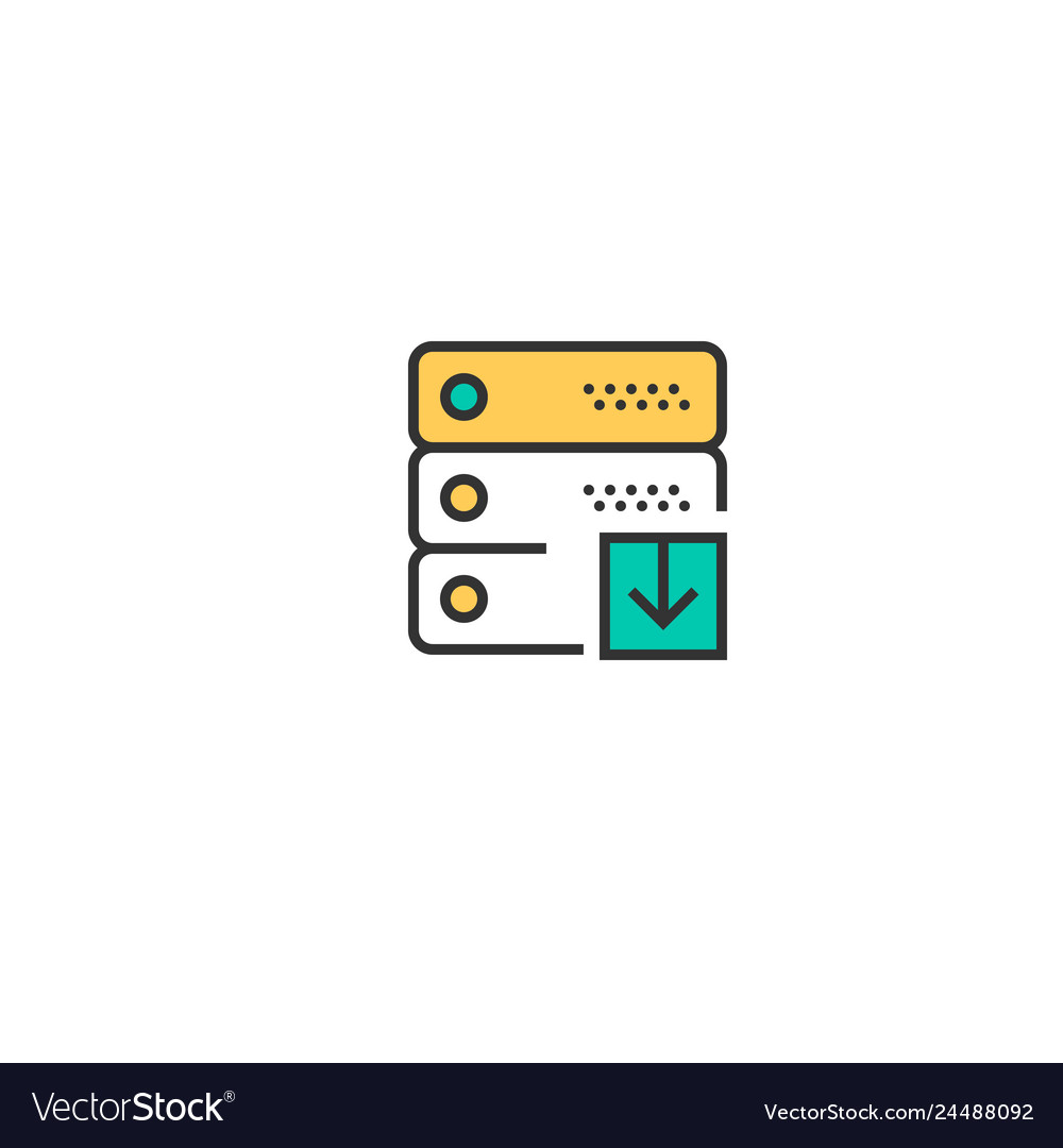 Server icon design interaction icon design Vector Image