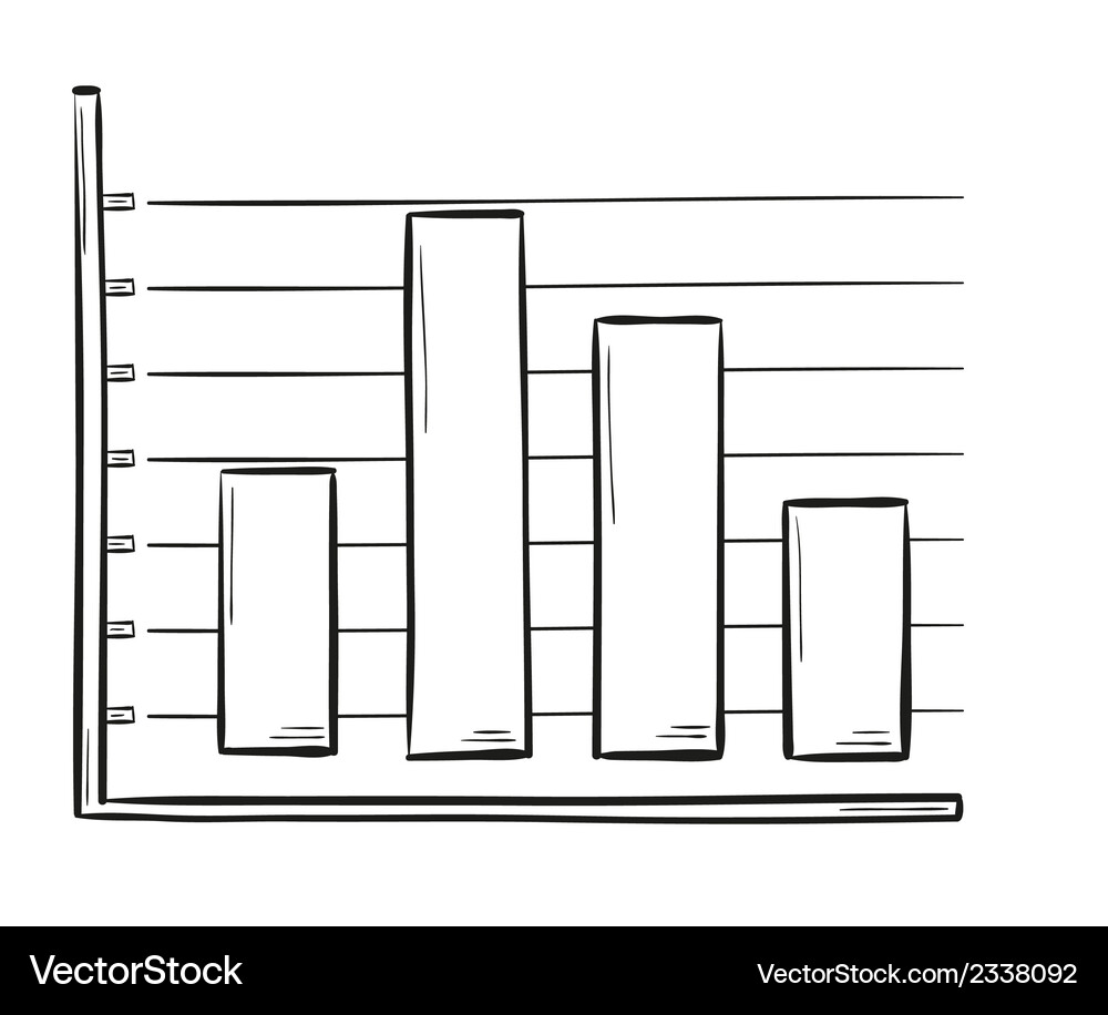 Sketch of the bar chart Royalty Free Vector Image
