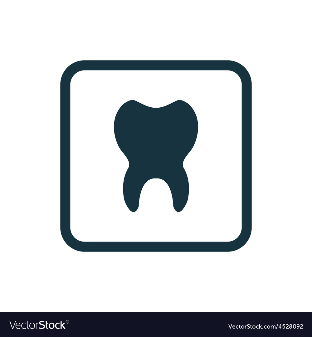 Tooth icon rounded squares button Royalty Free Vector Image