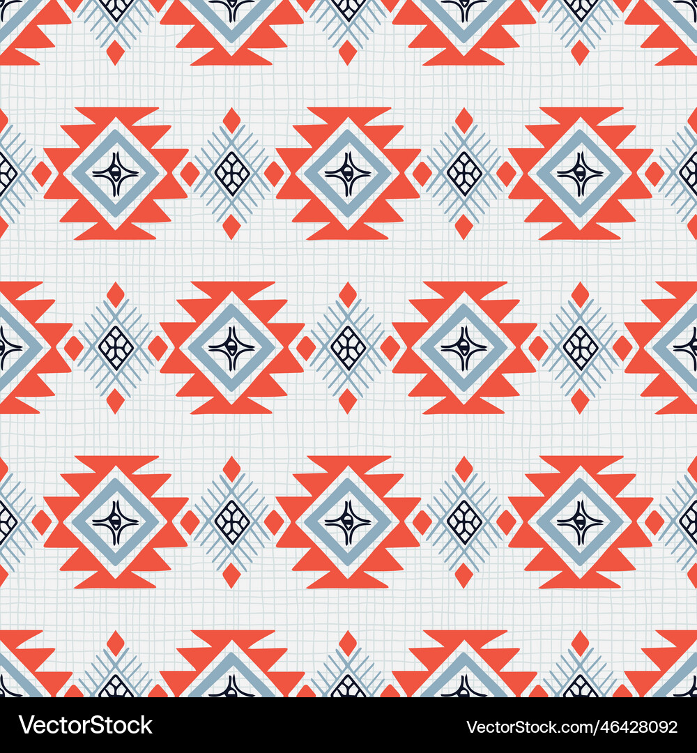 Tribal hand drawn orange motifs seamless pattern Vector Image