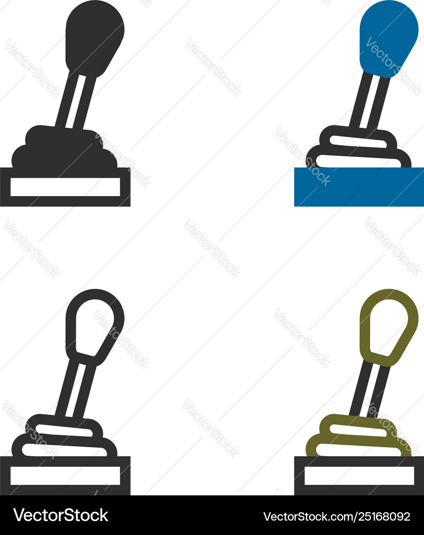 Vehicle gear stick Royalty Free Vector Image - VectorStock