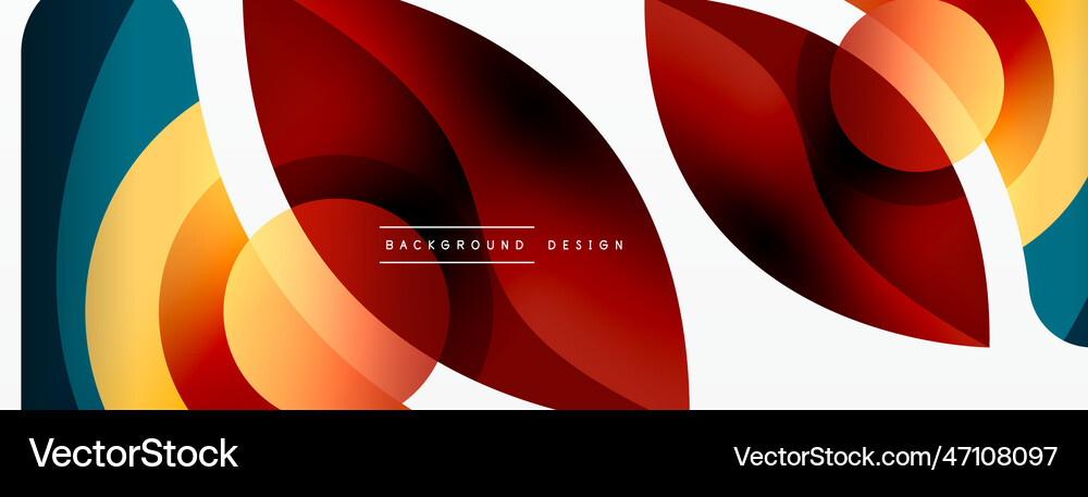 Abstract background with color geometric shapes Vector Image